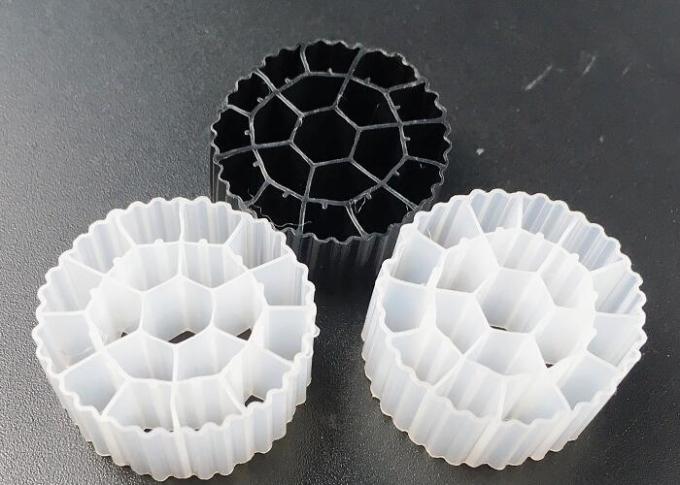 White Color biopipe Reliable Mbbr Bio Filter Media For Treating Waste ...