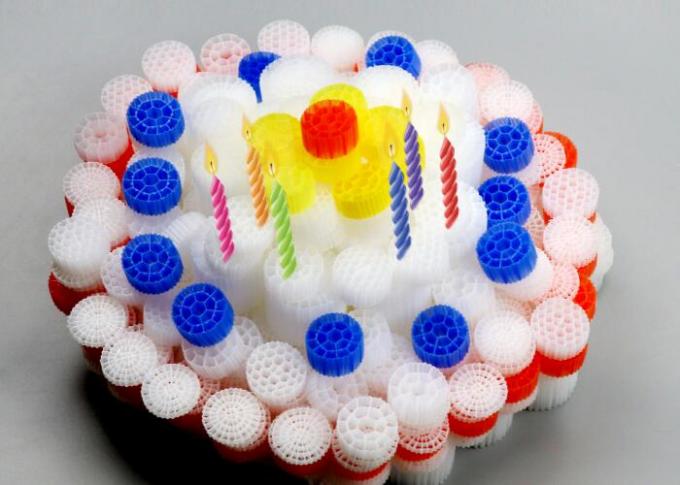 White Color biopipe Reliable Mbbr Bio Filter Media For Treating Waste ...