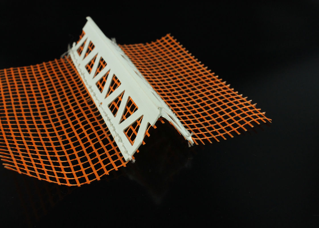 Customized Plastic Profiles Vinyl Corner Bead With Mesh 23MM X 23MM